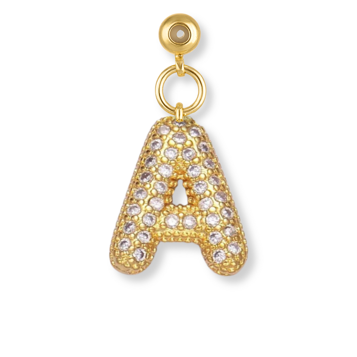 Bubble Letter Grip Charm Letter A – Kinsey Designs