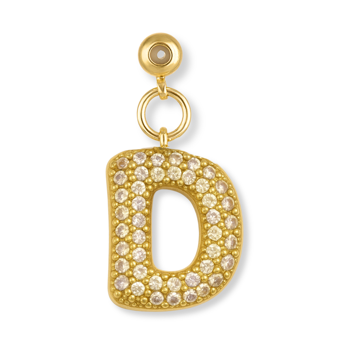 Bubble Letter Grip Charm Letter D – Kinsey Designs
