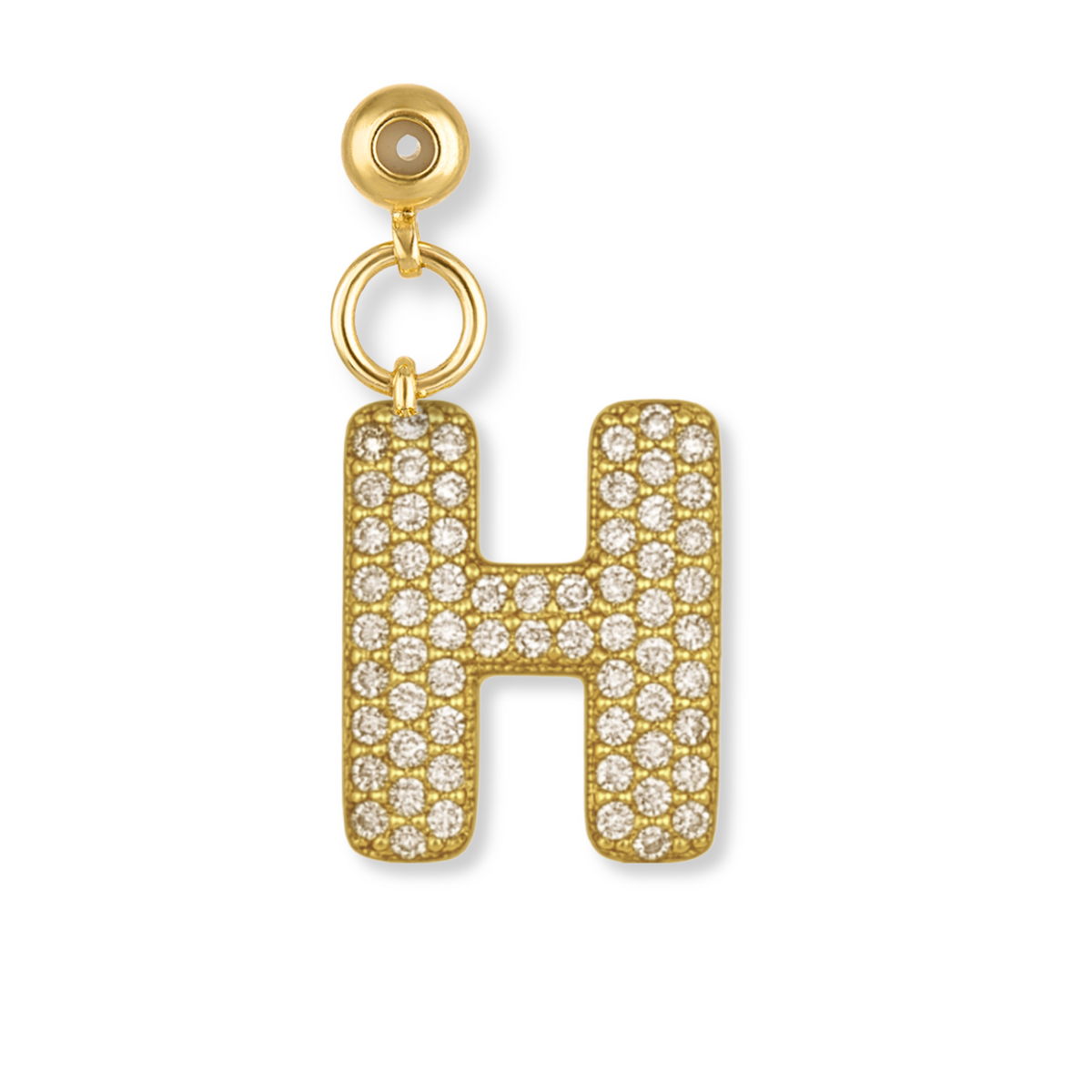 Bubble Letter Grip Charm Letter H – Kinsey Designs
