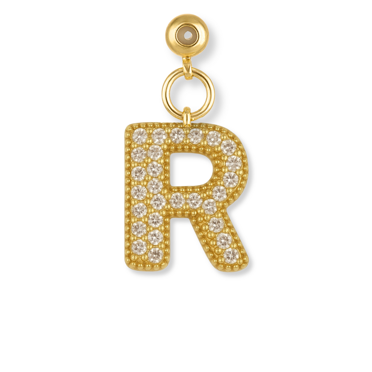 Bubble Letter Grip Charm Letter R – Kinsey Designs