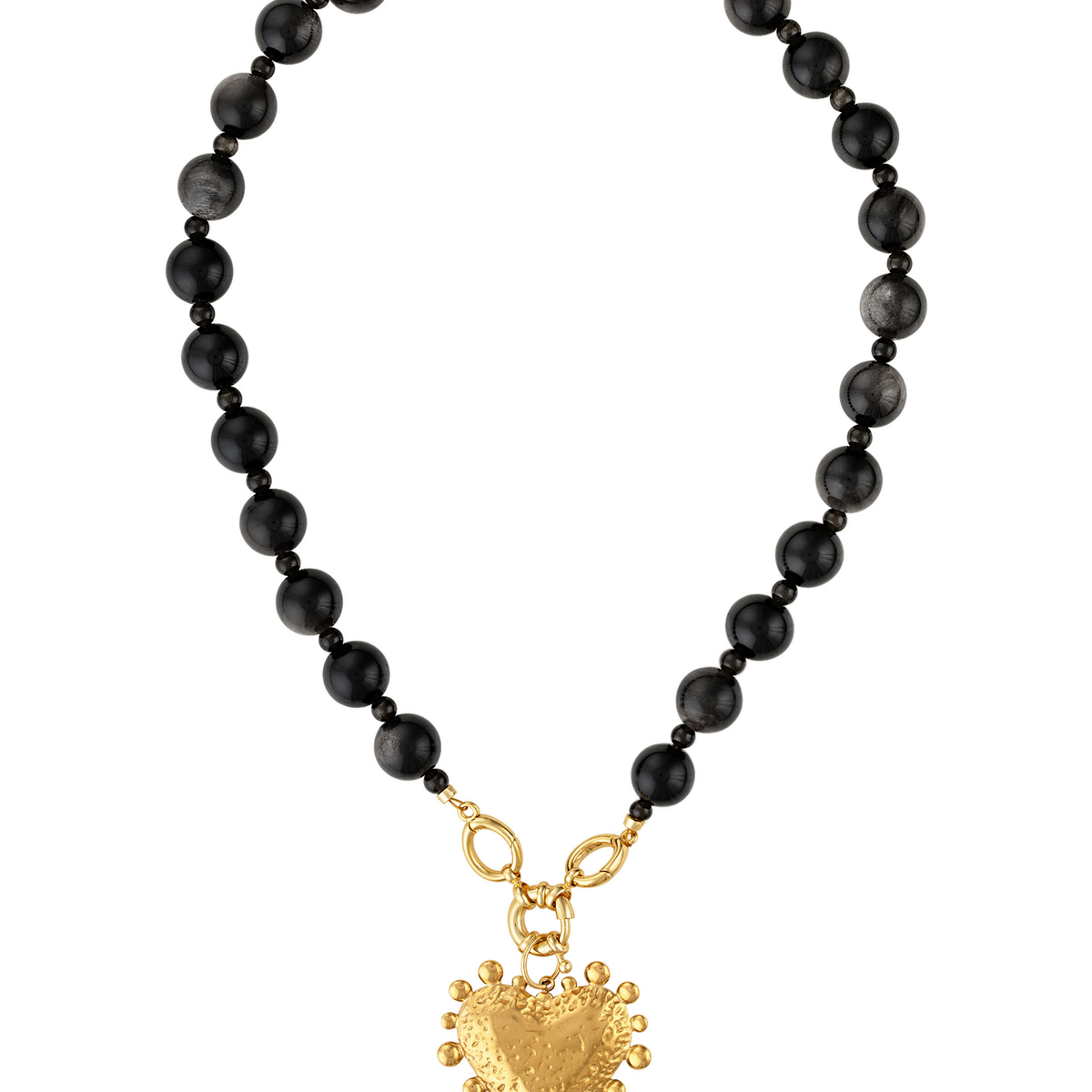 Lennon Gemstone Open Clasp Heart Necklace – Kinsey Designs