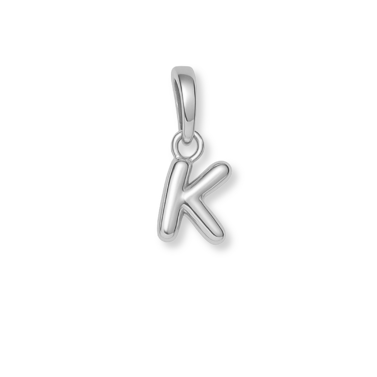 Silver Bubble Initial Clip Charm Letter K – Kinsey Designs