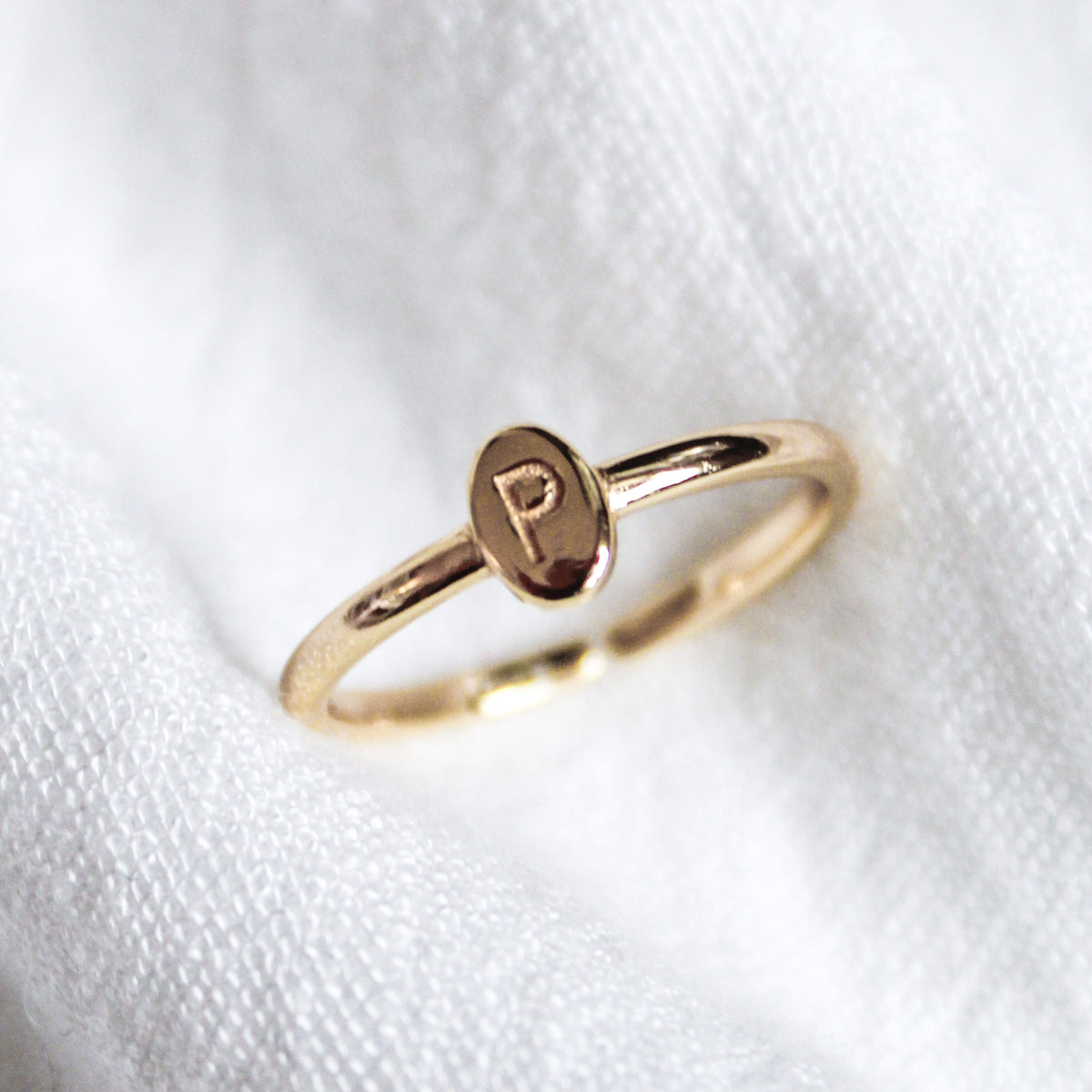 Kinsey Initial Ring Letter P – Kinsey Designs